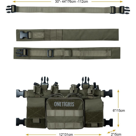 OneTigris Aparejo de pecho VULTURE, MOLLE aparejos tácticos
